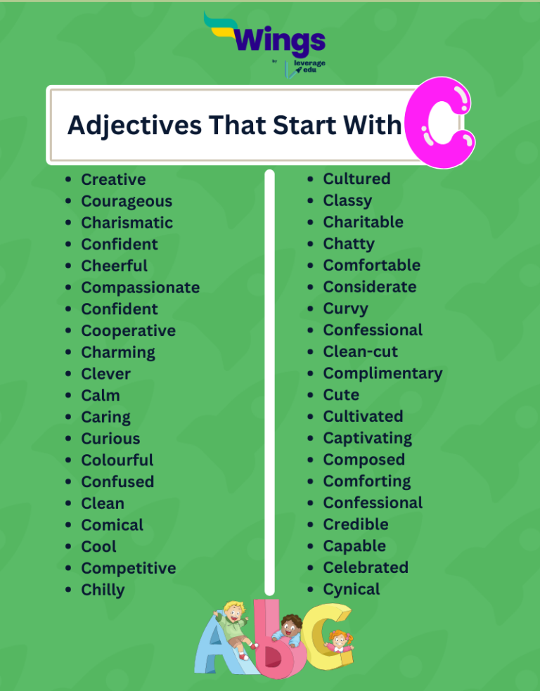 99+ Adjectives Starting with the Letter C with Examples [PDF Available ...