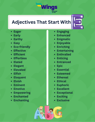 99+ Adjectives that Start with E: Check Meanings & Examples [PDF ...