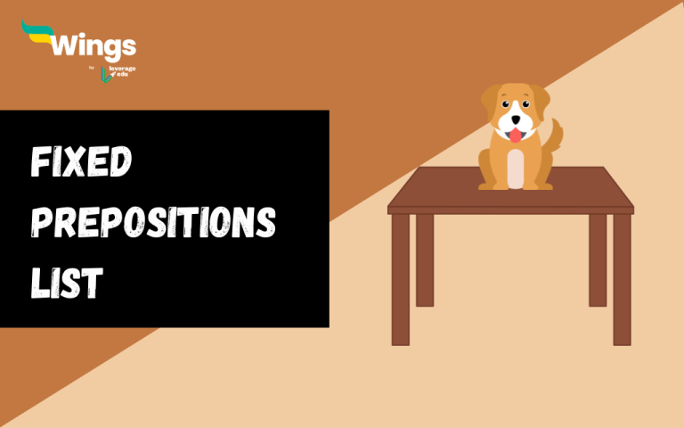 Fixed Prepositions List A-Z