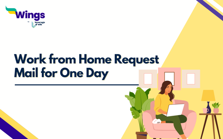 Work from Home Request Mail for One Day: Check Samples and Format ...