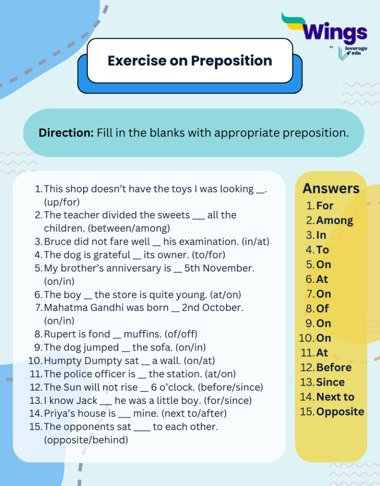 Preposition Over: Usage, Examples and Practise Exercises