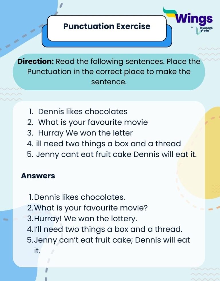 Punctuation For Class 5: Definition, Types with Examples | Leverage Edu