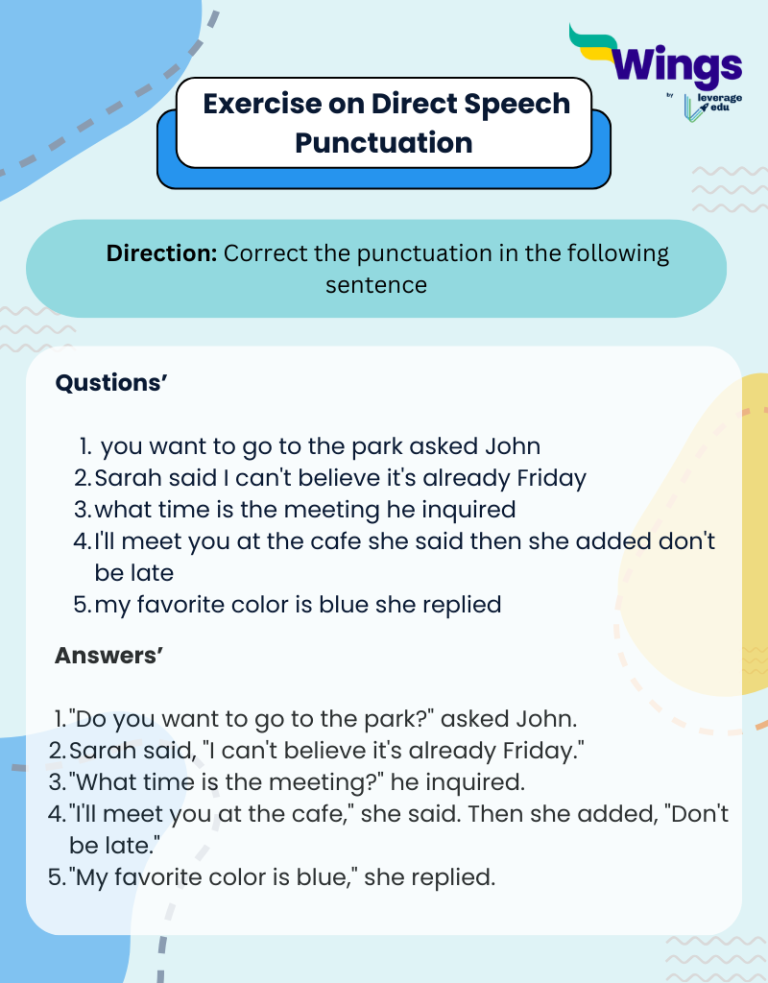 Direct Speech Punctuation: Learn Rules of Usage with Examples ...